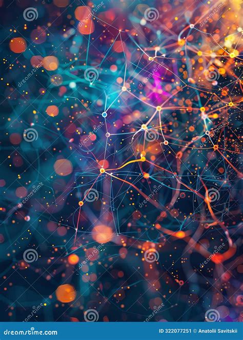 An Abstract Illustration Of A Neural Network With Nodes And Connections Representing The