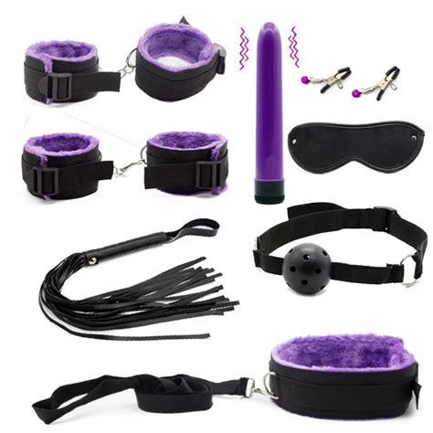 2018 New Erotic Toy 7pcs 8pcsset Bondage Vibrator Restraint Slave