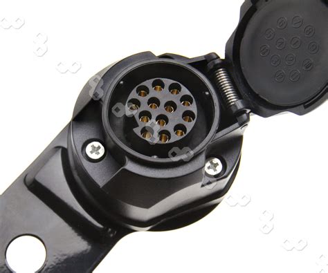 13 Pin Trailer Socket Pre Wired Towbar Connector Socket 2m Wire Ebay