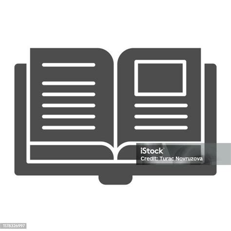 잡지 솔리드 아이콘입니다 흰색으로 격리된 책 벡터 일러스트레이션을 엽니다 노트북 문말 스타일 디자인 웹 및 응용 프로그램을 위해