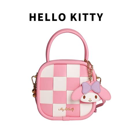 산리오 마이 멜로디 여성용 크로스 바디 핸드백 인스 패션 Pu 가방 숄더백 여성 소녀용 모칠라 유아 에스칼라