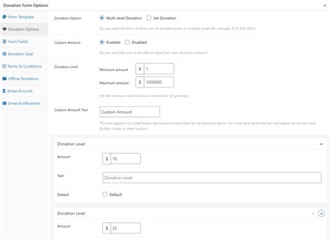 why donation form amount limits are important givewp