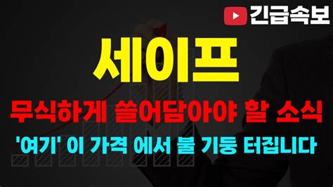 세이프코인 전망 💥긴급💥드디어 300배 폭등 터진다 크게 먹을 유일한 기회 여기서 올인하세요 세이프코인 세이프코인호재 세이프코인분석 세이프코인대응 솔레이어