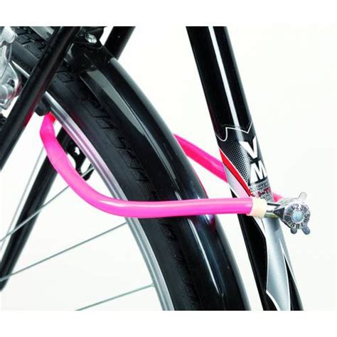 Bottari მოტოციკლის ველოსიპედის საბურავის კომბინაციური ჩამკეტი ვარდისფერი Veli Store