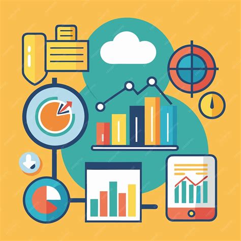 Colorful Business Data Analysis Charts And Graphs Premium Ai