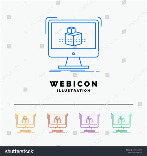 3d Cube Dimensional Modelling Sketch 5 Stock Vector Royalty Free 1248176674 Shutterstock