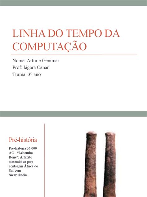 Linha Do Tempo Da Computação Pdf Pcs Computadores Ciência Da Computação