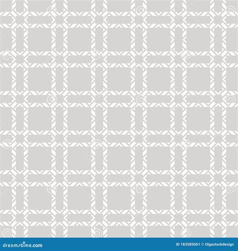 Subtle Ornamental Grid Texture Vector Seamless Pattern With Square Net