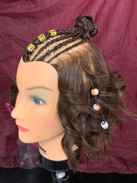 Braided Style With Curls Braid Styles Hair Styles Hair Wrap