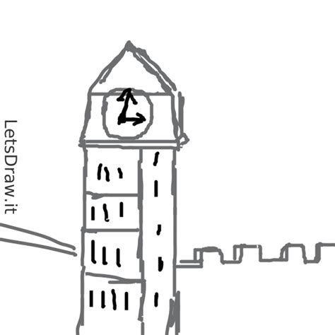 How To Draw Clock Tower LetsDrawIt