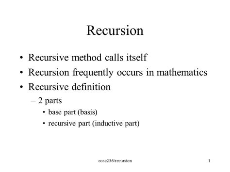 Recursion Definition I Human Network 35 Recursion