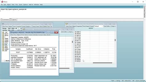 Difference In Difference In Eviews 13 Youtube