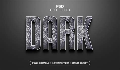 Premium Psd Dark Editable Text Effect