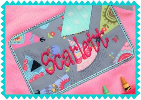 Rectangle Name Tag Applique Design For Monogram Name Add On Etsy