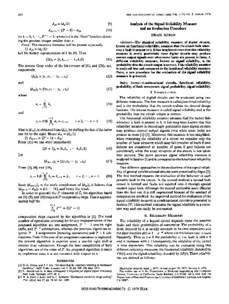 pdf evaluating signal reliability in circuits