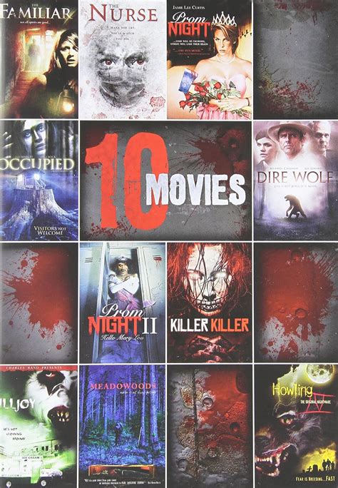 10 Movie Horror Collection 8 Usa Dvd Amazones Películas Y Tv