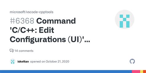 command c c edit configurations ui resulted in an error command c cpp
