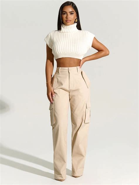 Adjustable Straight Leg Cargo Pants Naked Wardrobe