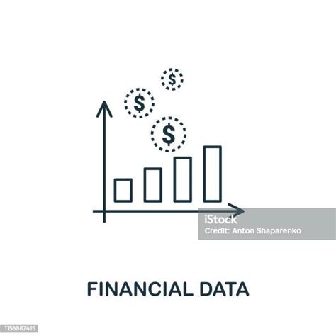재무 데이터 개요 아이콘입니다 개인 금융 아이콘 컬렉션에서 얇은 라인 스타일 아이콘입니다 웹 디자인 앱 소프트웨어 및 인쇄 간단한 금융 데이터 아이콘 개념에 대한 스톡 벡터