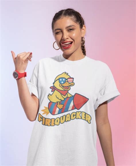 Firequacker Duck Patriotic Svg Png Ai Digital File 4th Of July Template Cut Files