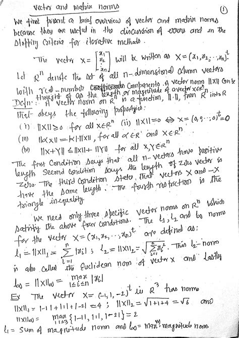 Solution Lecture 8 Vector And Matrix Norms And Iterative Methods