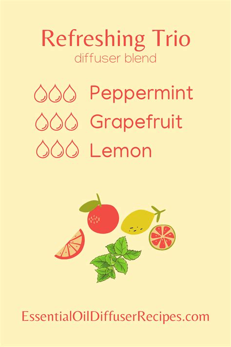 Refreshing Trio Essential Oil Diffuser Recipe Essential Oil Diffuser Recipes