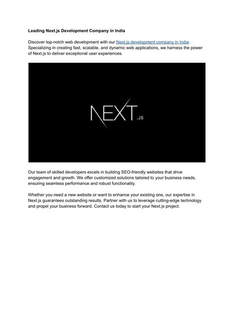 Ppt Leading Next Js Development Company In India Powerpoint Presentation Id 13339115