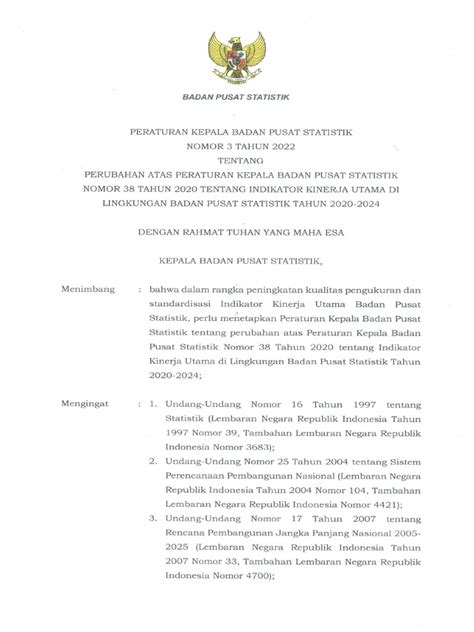 Lamp1 Perka Bps No 3 Tahun 2022 Tentang Perubahan Iku Bps Tahun
