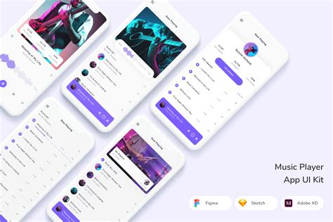 Music Player App Ui Kit For Figma Sketch And Xd Uiworkshop