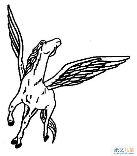 无畏天马简笔画 天马图吧