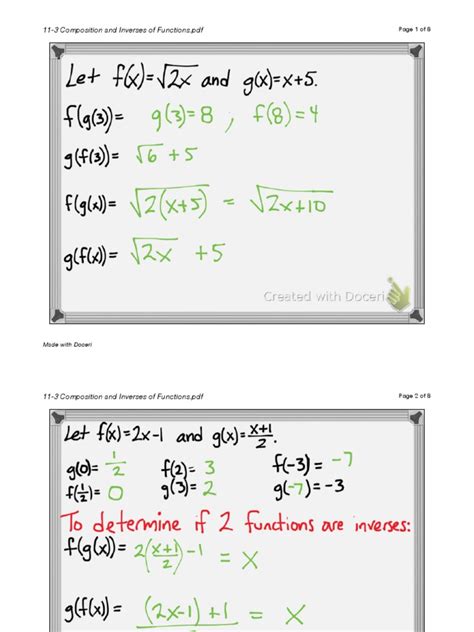 11 3 composition and inverses of functions pdf