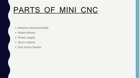 Mini Cnc Arduino Nano Ppt
