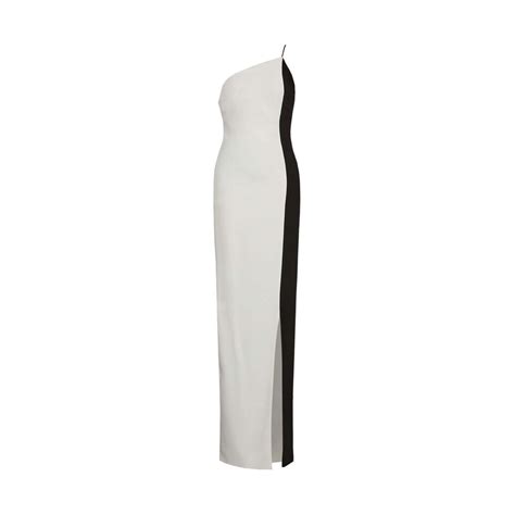 Ralph Lauren Black And Off White Bicolor Fabricio Gown