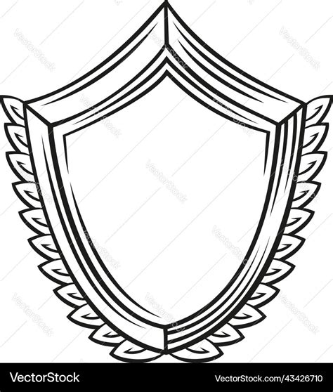 Shield Drawn Outline Royalty Free Vector Image