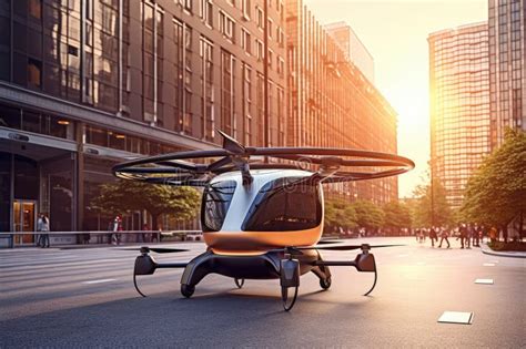 Beauty And Atmosphere Of Unmanned Drone Deliveries Generative Ai Stock