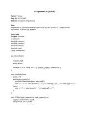 AI LAB Docx Assignment A AI Lab Name Pranav Reg ID Branch Computer