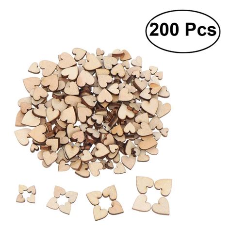 뜨거운 200 Pcs Diy 나무 하트 모양의 장식 징후 웨딩 연회 파티 테이블 살포 장식 Diy 공예 액세서리파티 Diy 장식품 Aliexpress