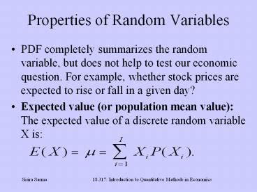 Properties Of Random Variables Presentation Free To View