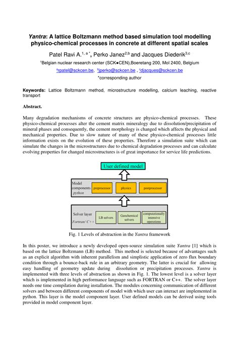 PDF Yantra A Lattice Boltzmann Method Based Simulation Tool