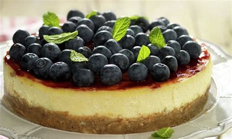 Blueberry Cheesecake With Biscuit Base Fresh Life