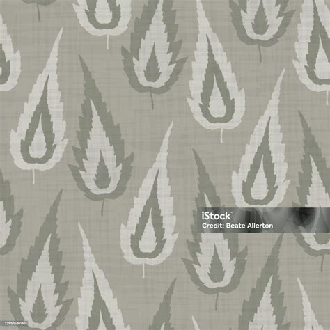 손으로 그린 뾰족한 잎 이음새가 없는 무늬 중립 Ecru 베이지 색 벡터 현대 불꽃 모양의 단풍 질감 배경에 흑백 식물 배경 반복 디자인 직립 잎 자연 인쇄 전체에 걸쳐