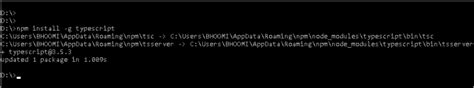 typescript installation and environment setup tektutorialshub