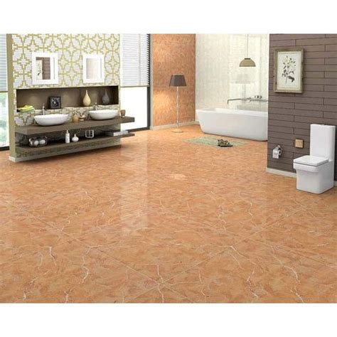 Glossy Brown Vitrified Floor Tile 600 Mm X 600 Mm At ₹ 550 Square Feet