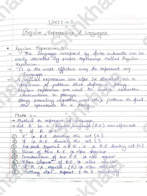 unit 2 tafl handwritten notes pdf