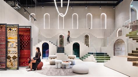 Roar Recreates Dizzying Indian Stepwells In Jaipur Rugs Dubai Showroom