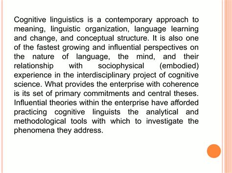 Cognitive Linguistics Pptx