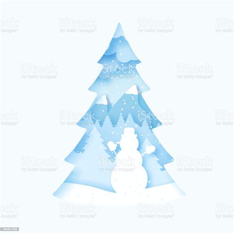 3d 추상 파스텔 겨울 종이 잘라 눈사람의 그림 벡터 템플릿 개념에 대한 스톡 벡터 아트 및 기타 이미지 개념 겨울 계절 Istock