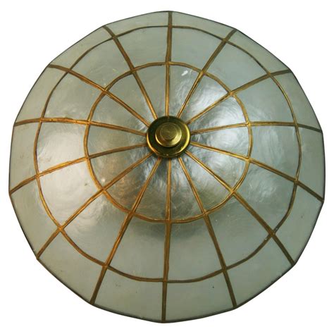 Capiz Shell Flushmount At 1stdibs Capiz Shell Flush Mount Light