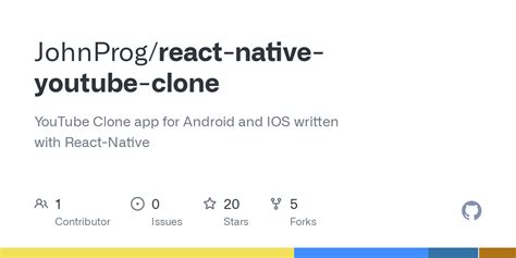 Github Johnprog React Native Youtube Clone Youtube Clone App For