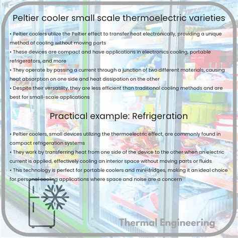 Peltier Cooler Small Scale Thermoelectric Varieties
